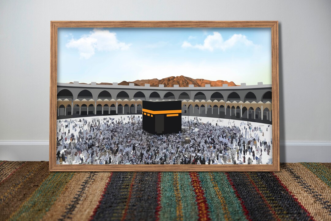 KAABA POSTER, MAKKAH Mecca Print, Masjid Haram Hajj Wall Art, Al Kabah ...