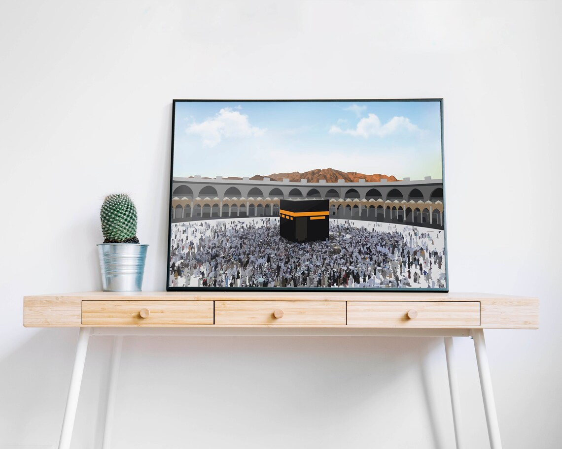 KAABA POSTER, MAKKAH Mecca Print, Masjid Haram Hajj Wall Art, Al Kabah ...