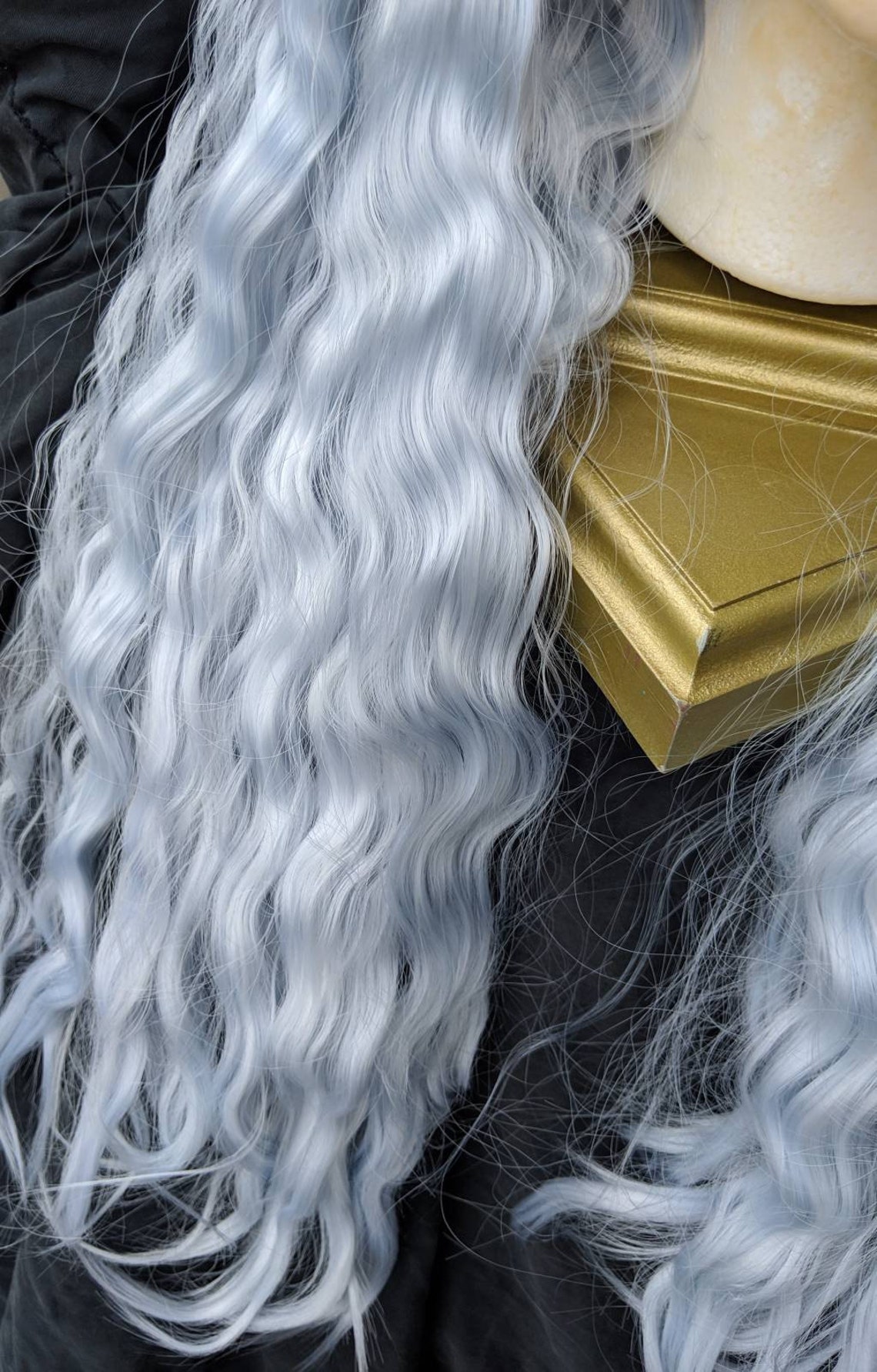 Griffith Wig Berserk Steel Blue Wavy Wig With Bangs | Etsy