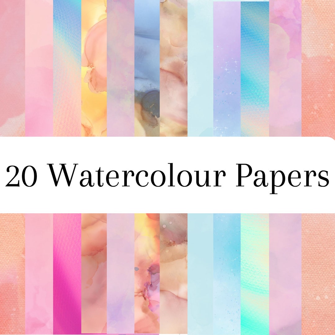 Watercolour Background Digital Papers, Scrapbook Papers, Wrapping Paper ...