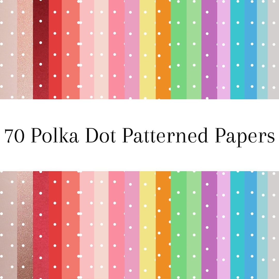 Polka Dot Patterned Digital Papers, Scrapbook Papers, Wrapping Paper - Etsy