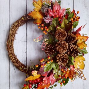 Handmade Home Decor - Autumn Wreath, Fall Wreath, Front Door Wreath ...