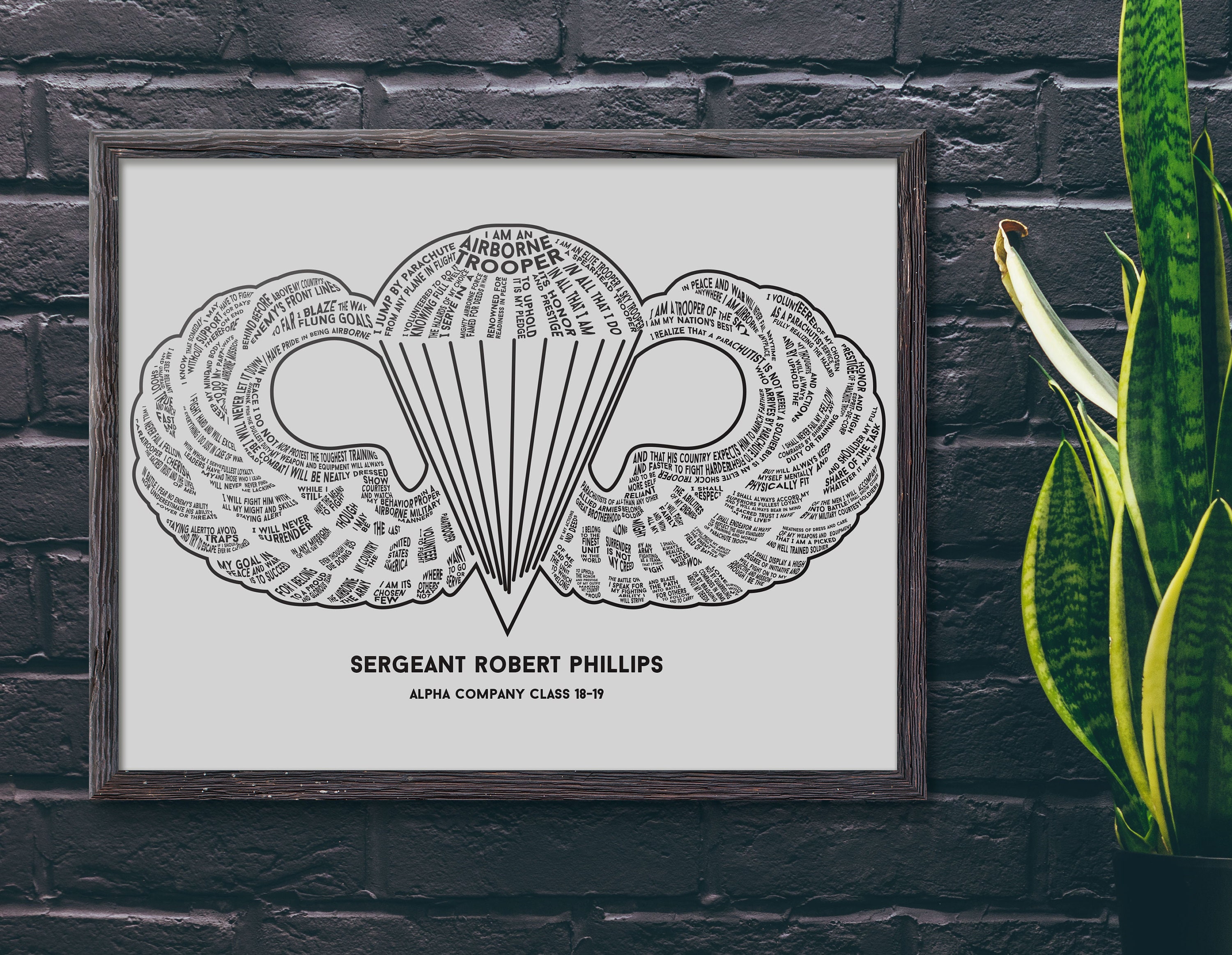 Airborne Wall Print With Creed Airborne Ranger Airborne - Etsy