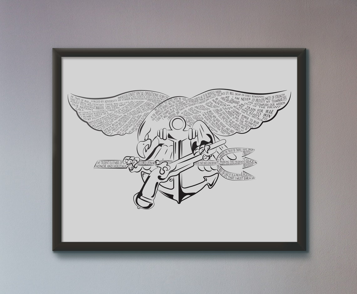 Navy SEAL Navy SEAL Trident Navy SEAL Gift Navy Seal | Etsy