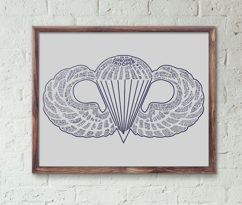 Airborne Wall Print With Creed Airborne Ranger Airborne | Etsy