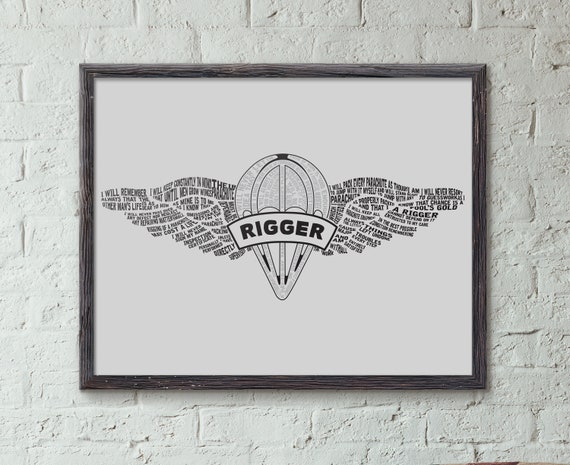 Army Rigger Rigger Parachute Rigger Rigger's Pledge - Etsy