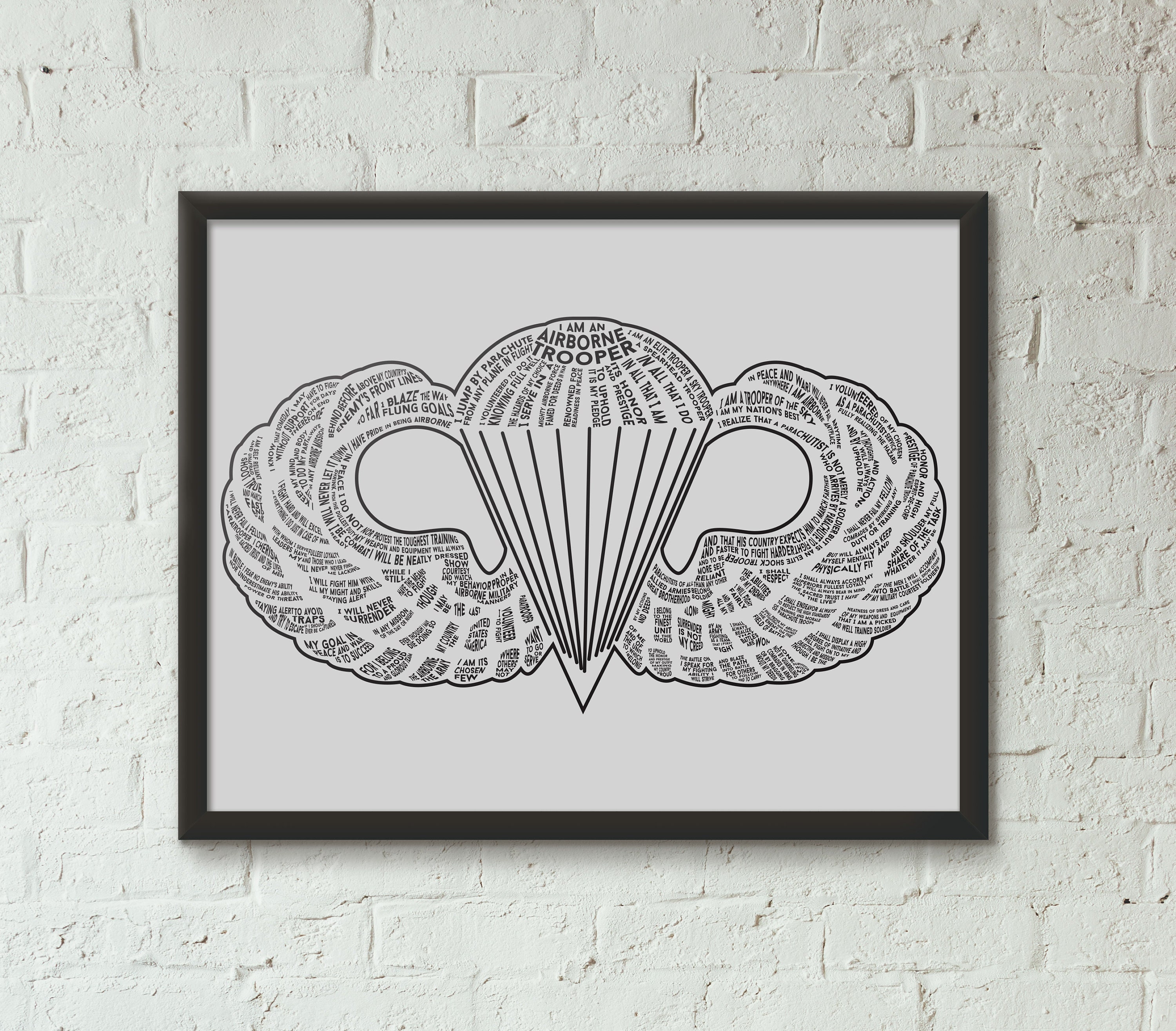 Airborne Wall Print With Creed Airborne Ranger Airborne - Etsy