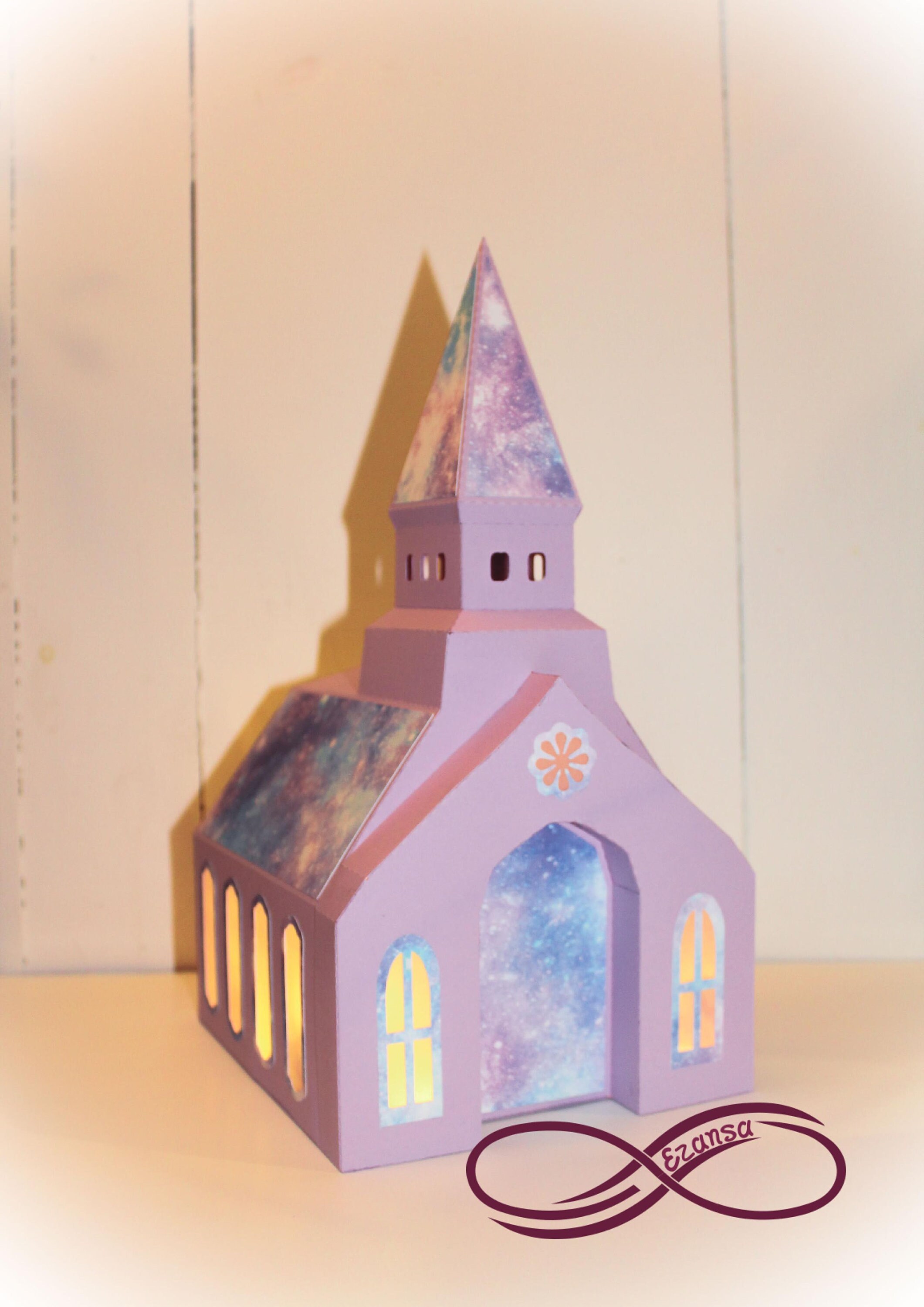 3d SVG - Luminary Church, Luminary Church (svg Files, Solid Score Lines ...