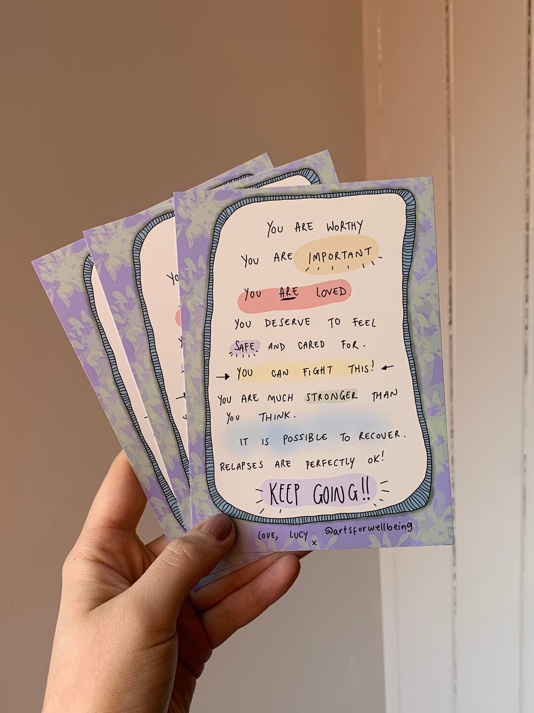 Mental Health Recovery A6 Print Quote Postcard - Etsy