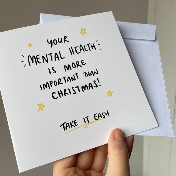 Mental Health Christmas Cards - Etsy UK