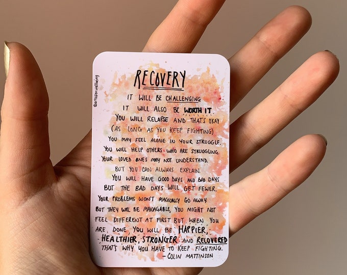 10 Eating Disorder Recovery Cards - Etsy UK