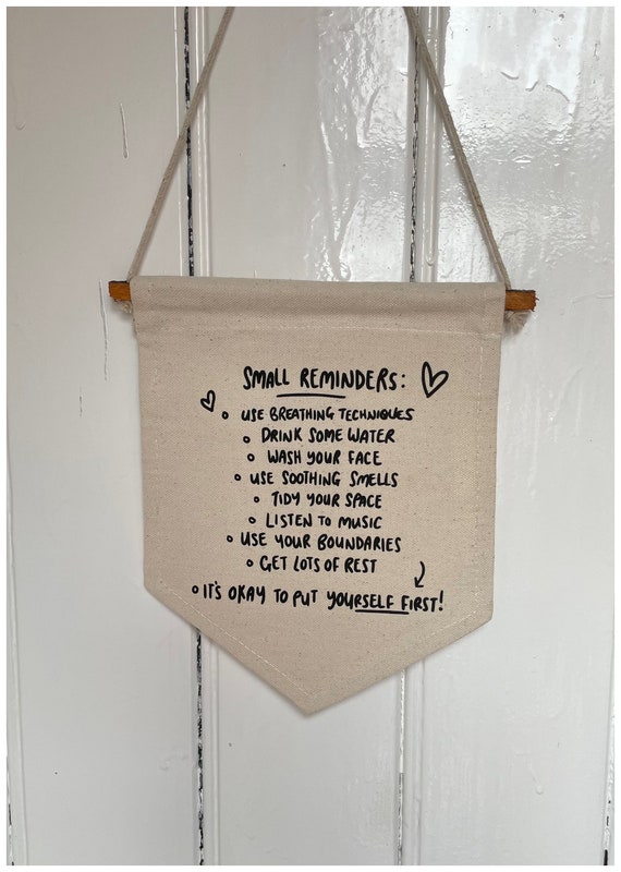 Small Reminders Wall Hanging Self Care Decor Positive Quotes - Etsy