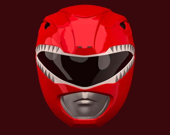 Power Ranger Red, Birthday Party, Digital Paper Face Mask, SVG, Files ...