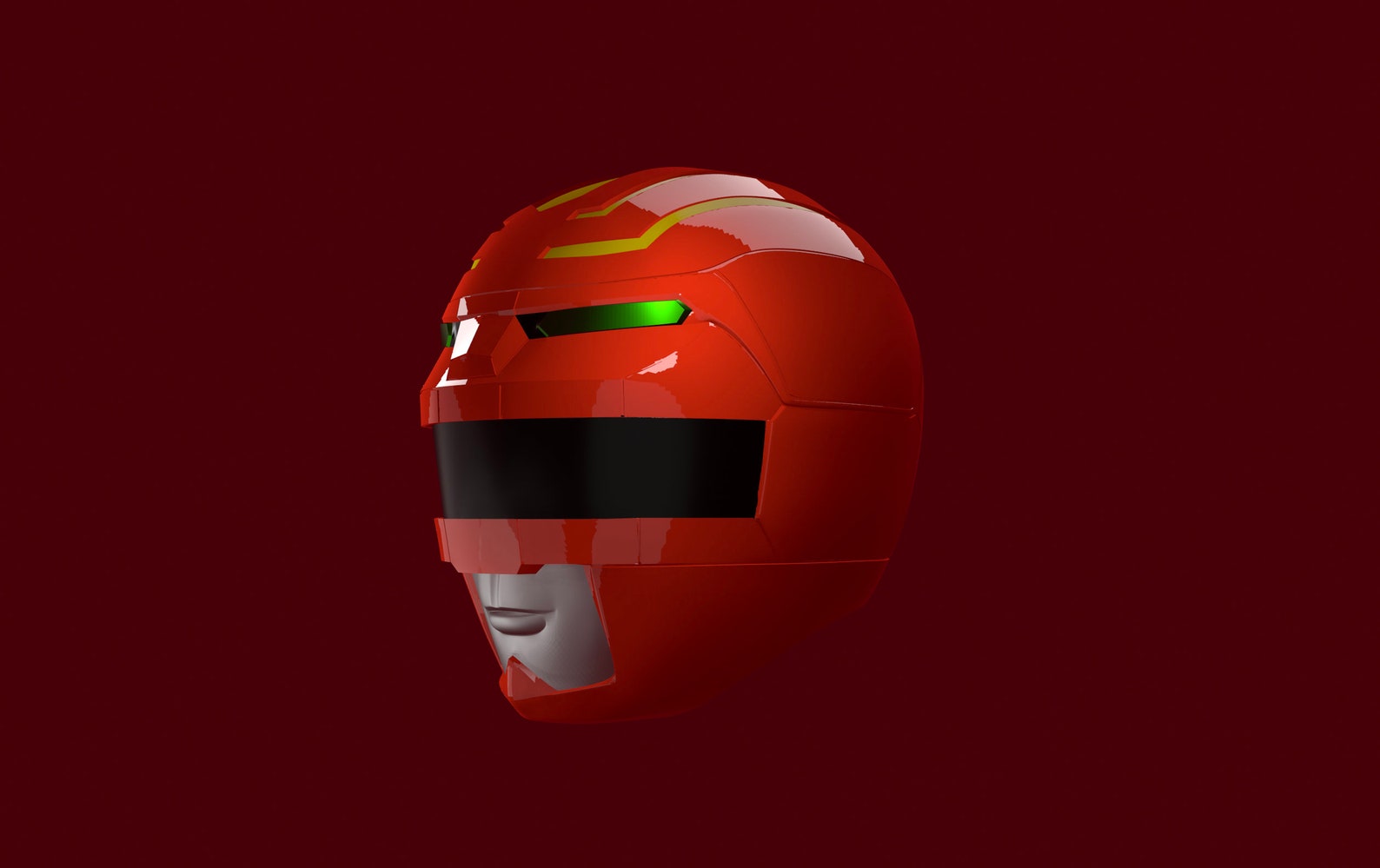 Power Rangers Lost Galaxy Red Ranger Helmet 3D Print File - Etsy