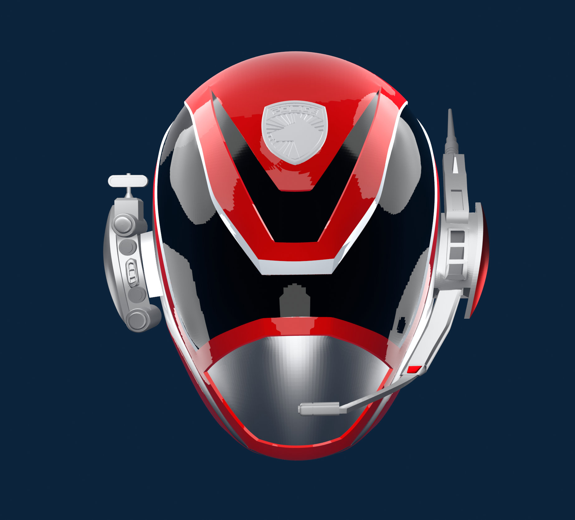 Power Rangers SPD Red Ranger Helmet With SWAT Attachments STL 3D File ...
