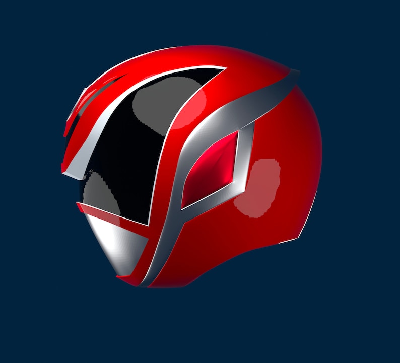 Power Rangers SPD Red Ranger Helmet With SWAT Attachments STL 3D File ...