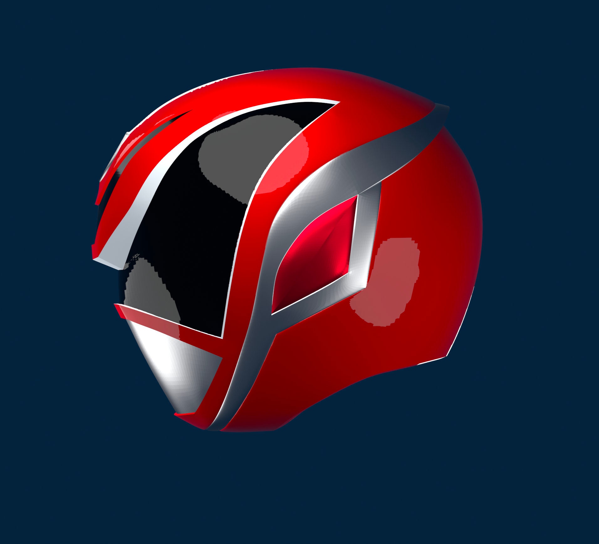Power Rangers SPD Red Ranger Helmet With SWAT Attachments STL 3D File ...
