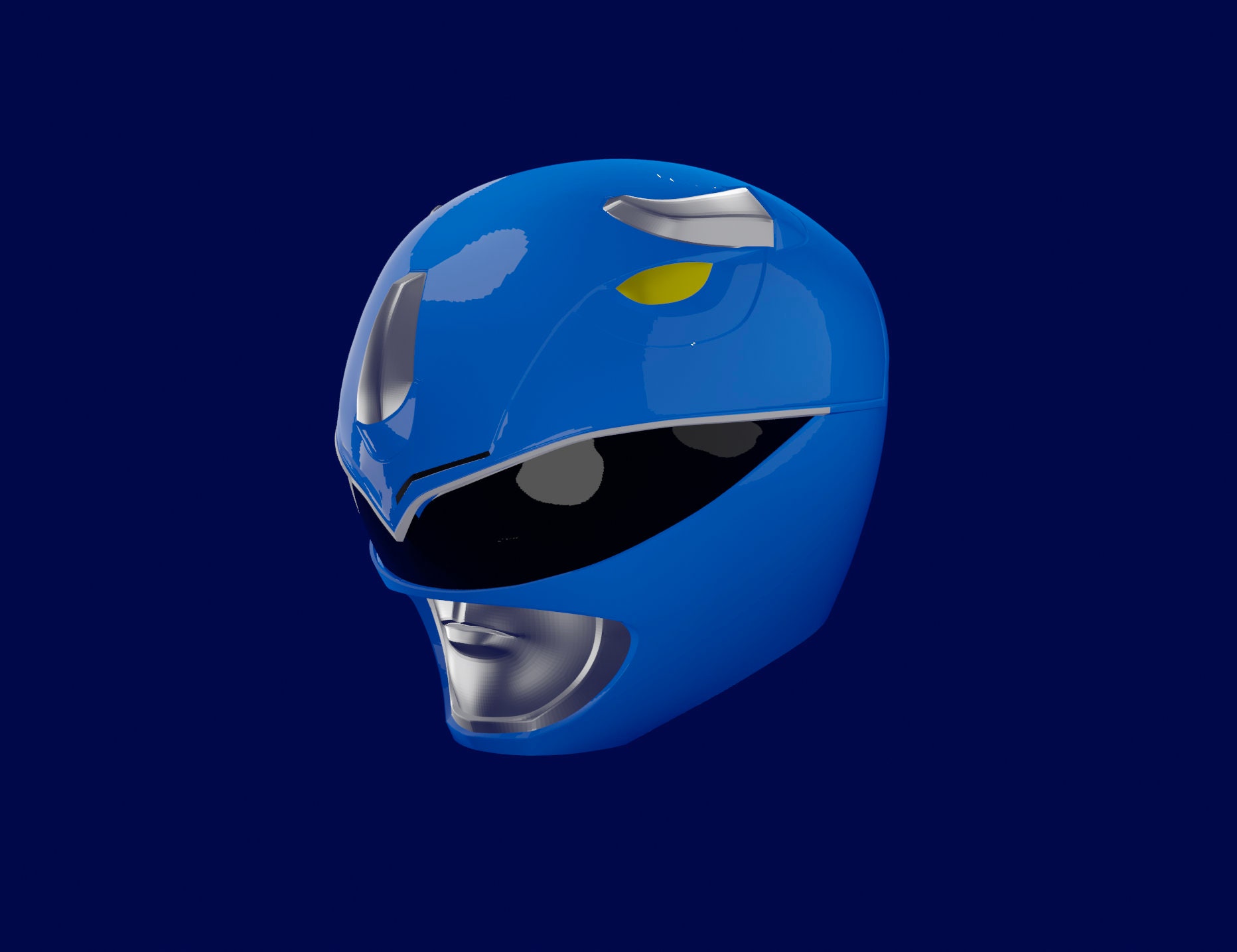 Mighty Morphin Power Rangers Blue Ranger Helmet 3D File - Etsy