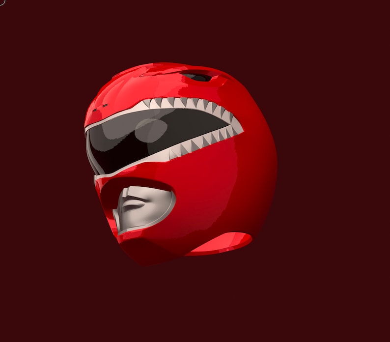 Mighty Morphin Power Rangers Red Ranger Helmet 3D File - Etsy UK