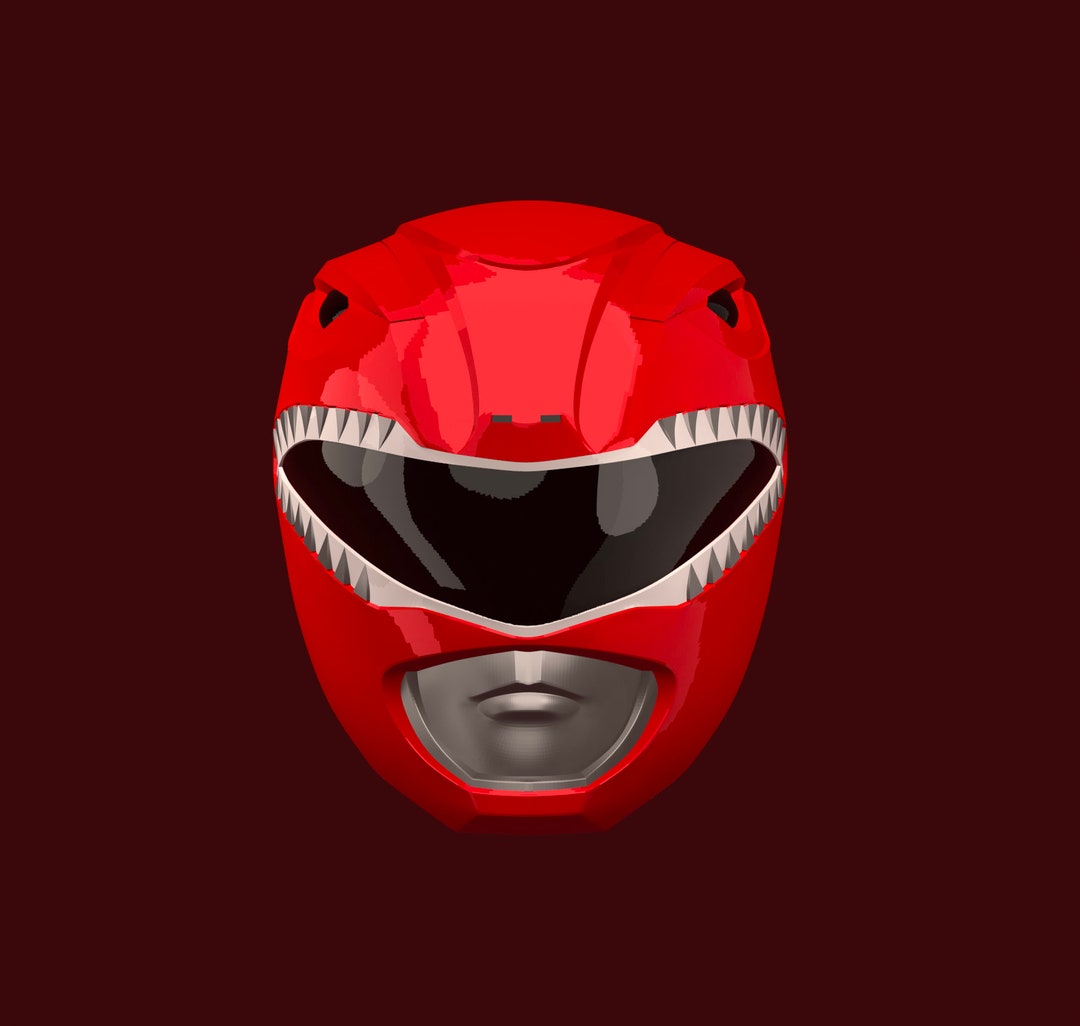 Mighty Morphin Power Rangers Red Ranger Helmet 3D File - Etsy