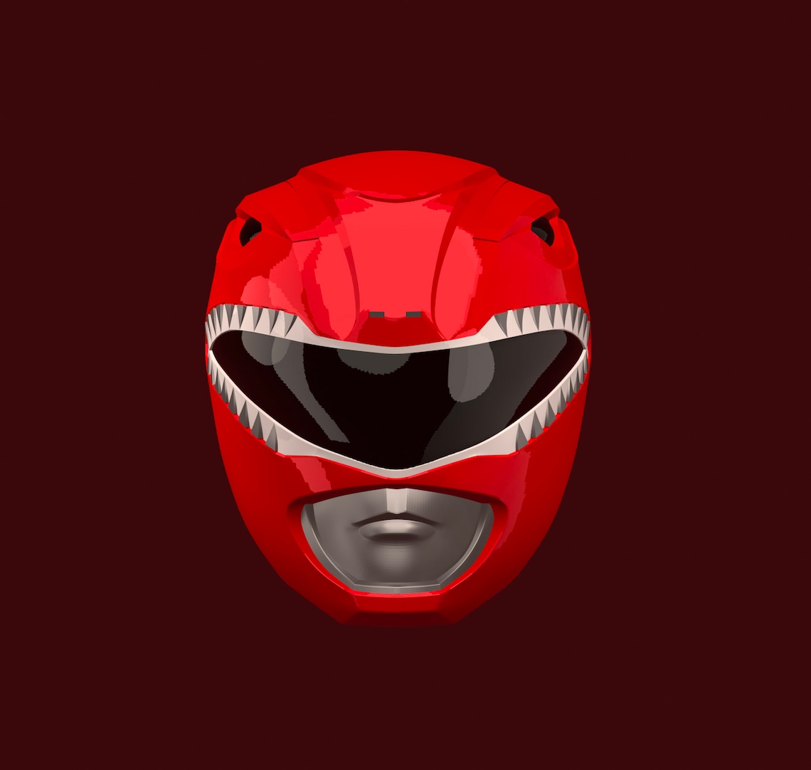 Mighty Morphin Power Rangers Red Ranger Helmet 3D File - Etsy