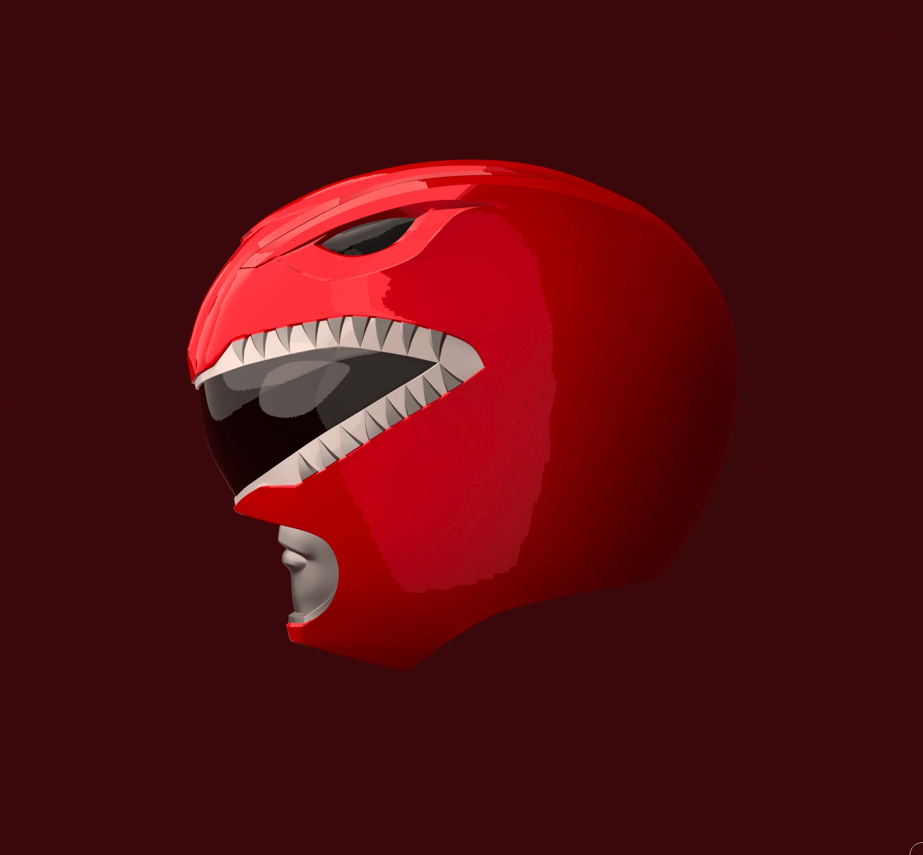 Mighty Morphin Power Rangers Red Ranger Helmet 3D File - Etsy