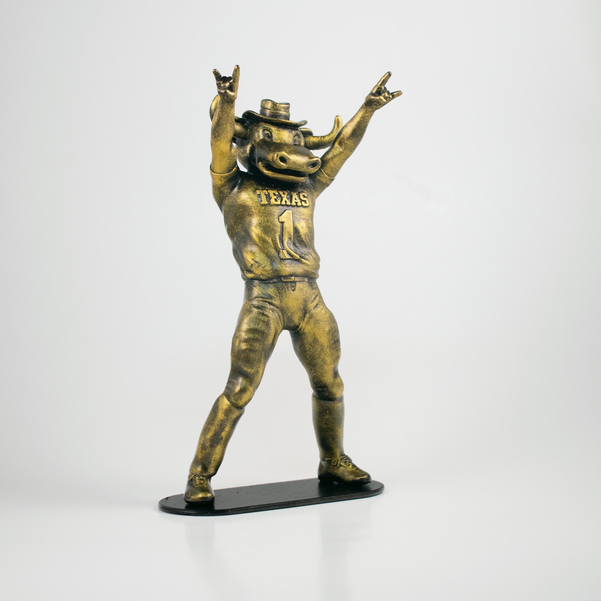 Collectible Golden Figurine of Bevo Hookem University of - Etsy