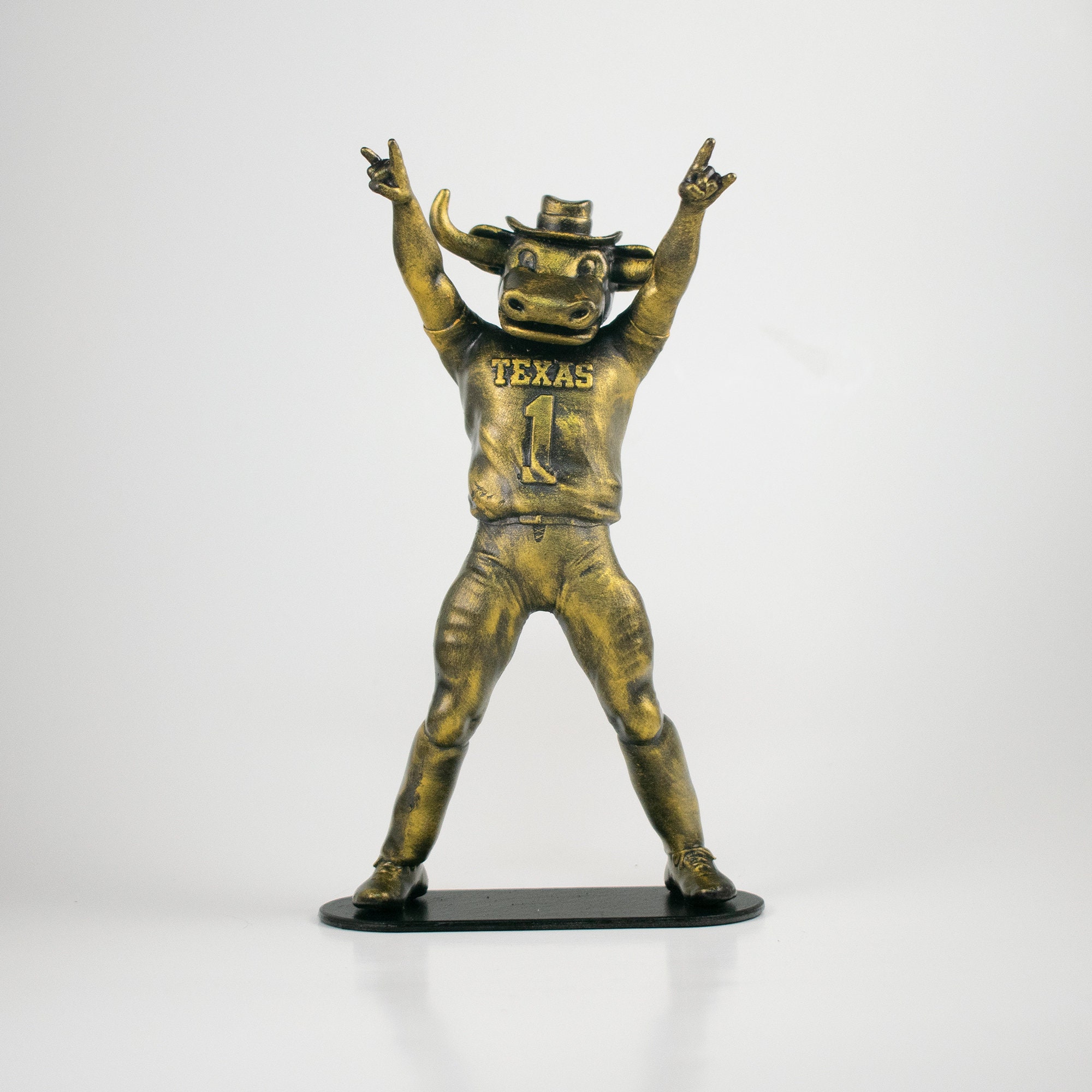 Collectible Golden Figurine of Bevo Hookem University of - Etsy