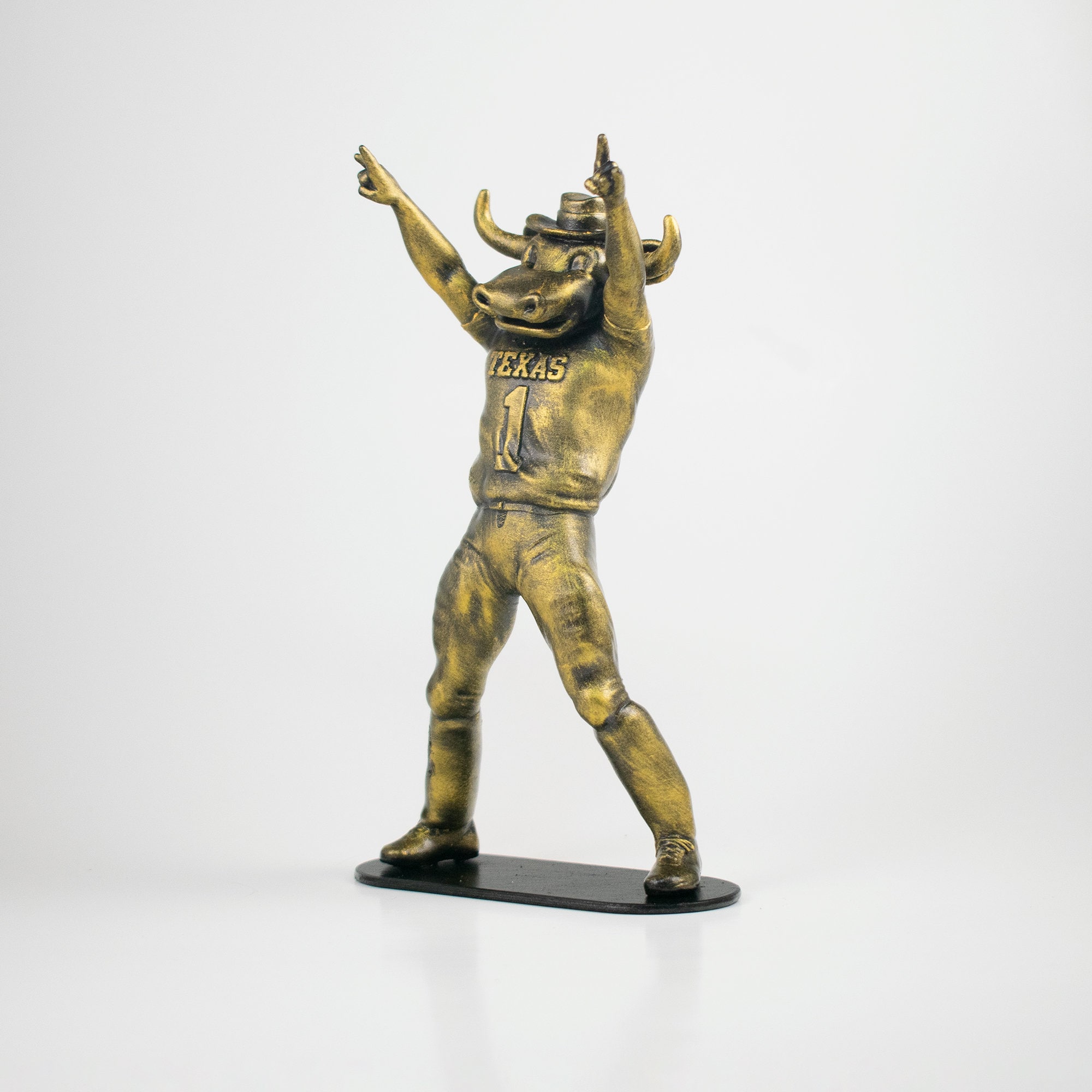 Collectible Golden Figurine of Bevo Hookem University of - Etsy