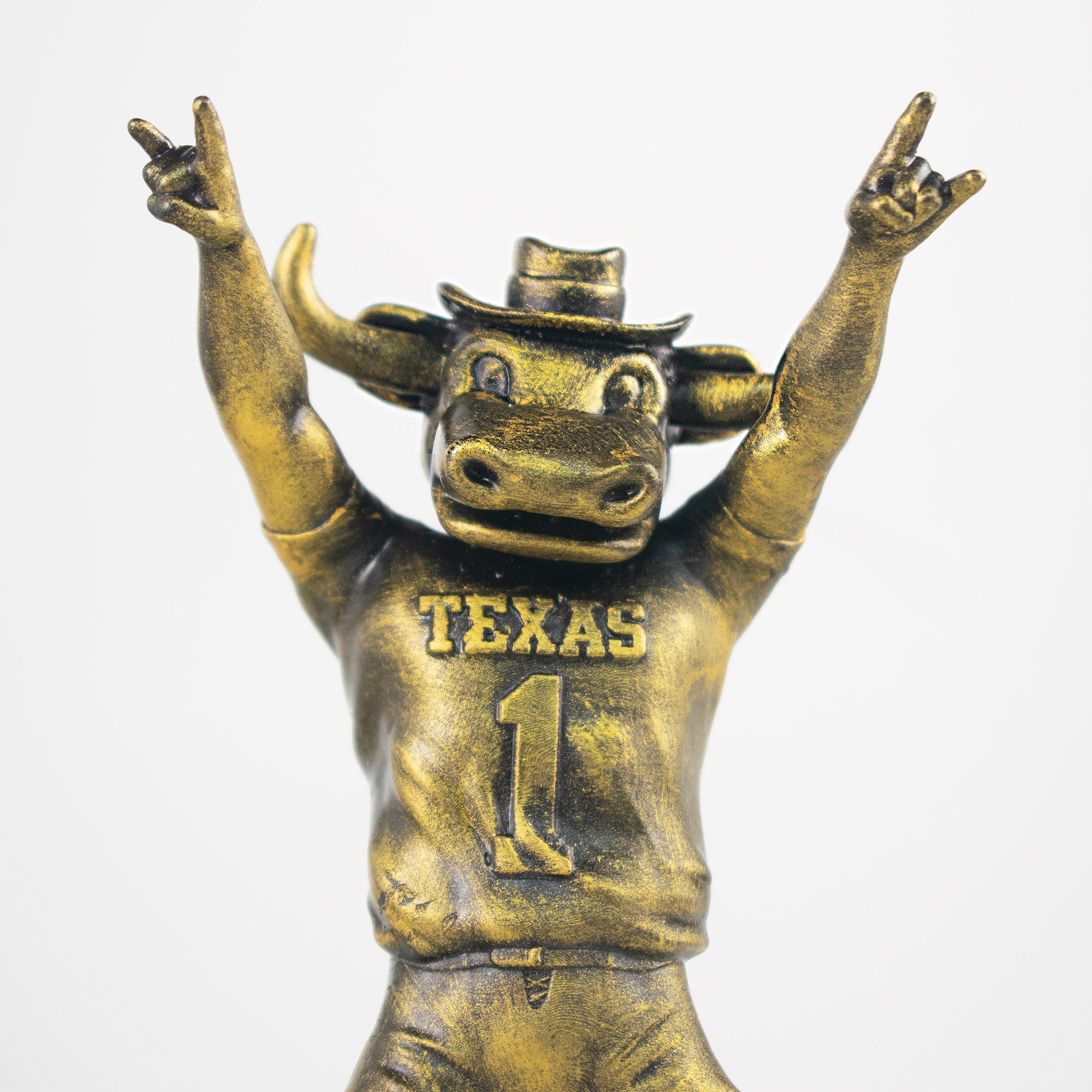 Collectible Golden Figurine of Bevo Hookem University of - Etsy