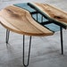 Personalised River Table, Ash River Coffee Table With Hairpin Legs ...