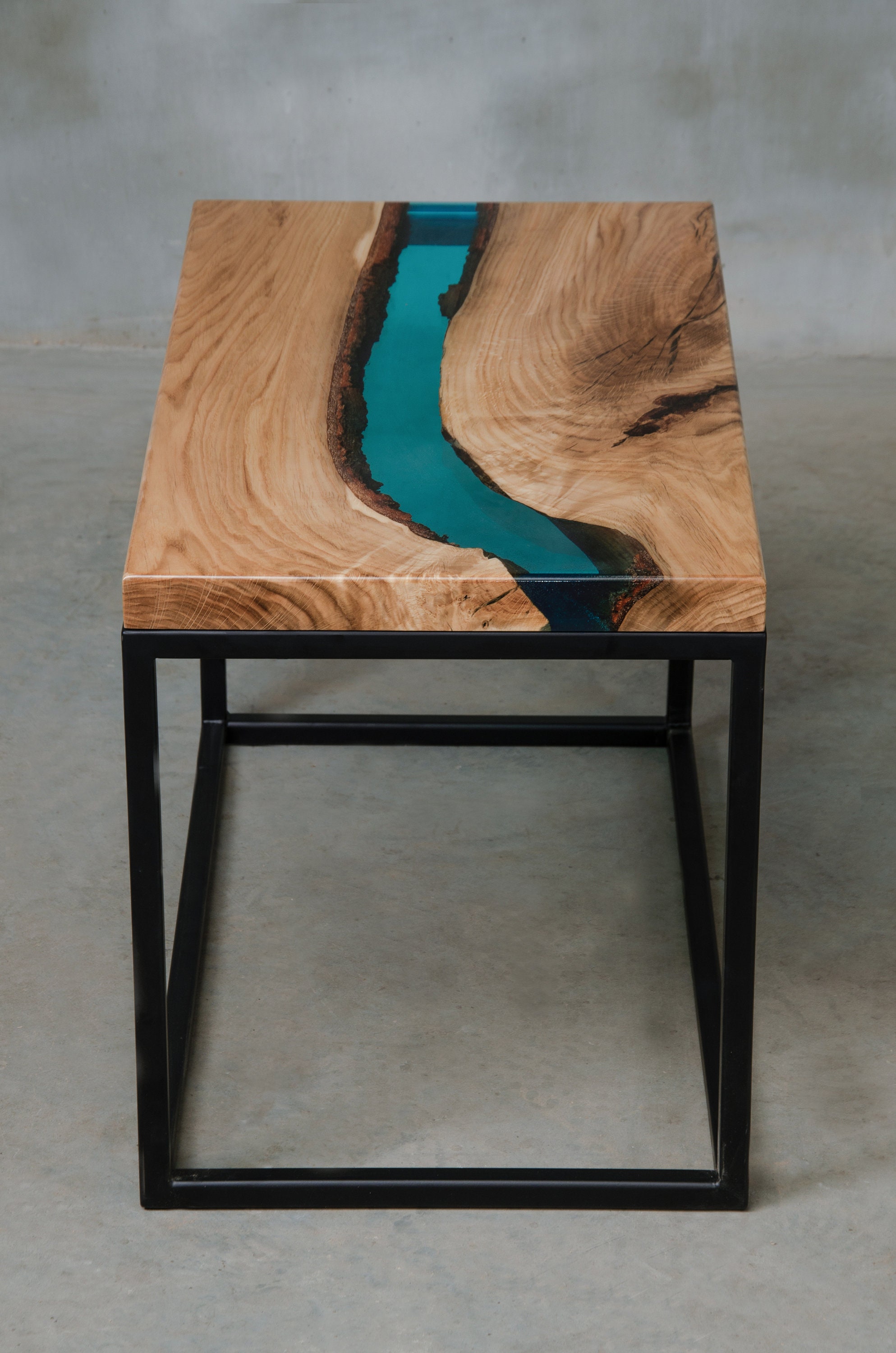 Personalised live edge coffee table little epoxy table made | Etsy