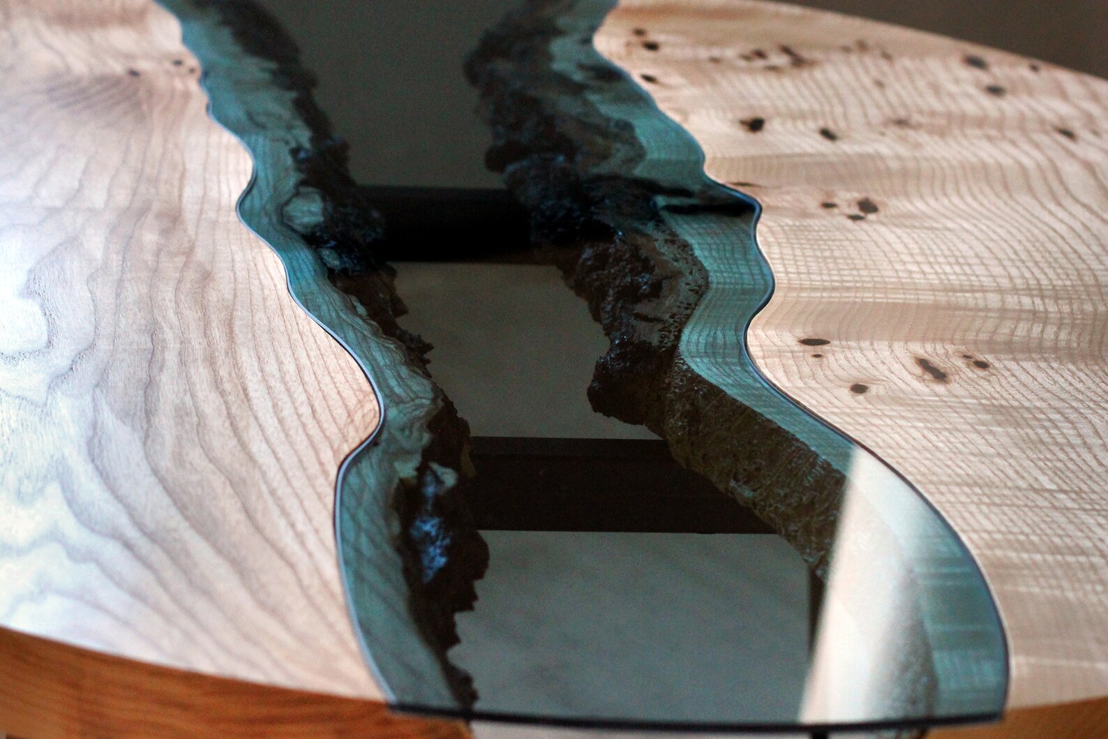 Custom River Table Ash River Coffee Table With Hairpin Legs | Etsy UK