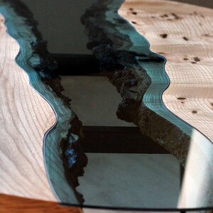 Custom River Table, Ash River Coffee Table With Hairpin Legs, Round ...