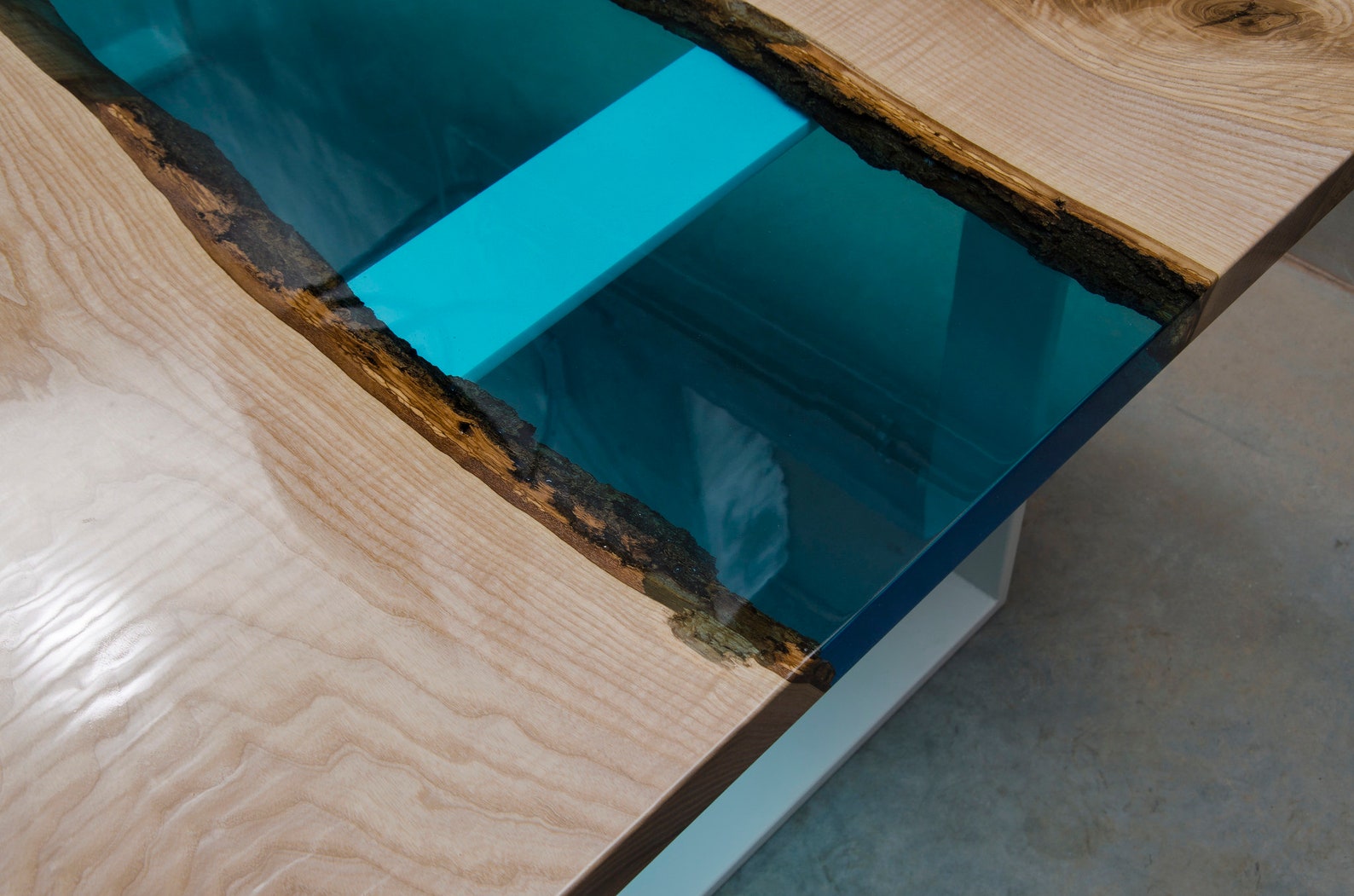 LIVE EDGE Dining Table, Epoxy Resin Table, Epoxy Ash Table, Ash Table ...
