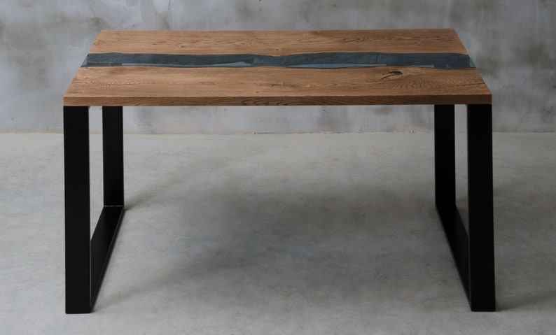 LIVE EDGE Dining Table River Table River Oak Table Oak | Etsy