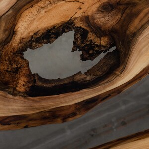 Custom Resin Table Made of Walnut, Crystal Transparent UV Resin ...