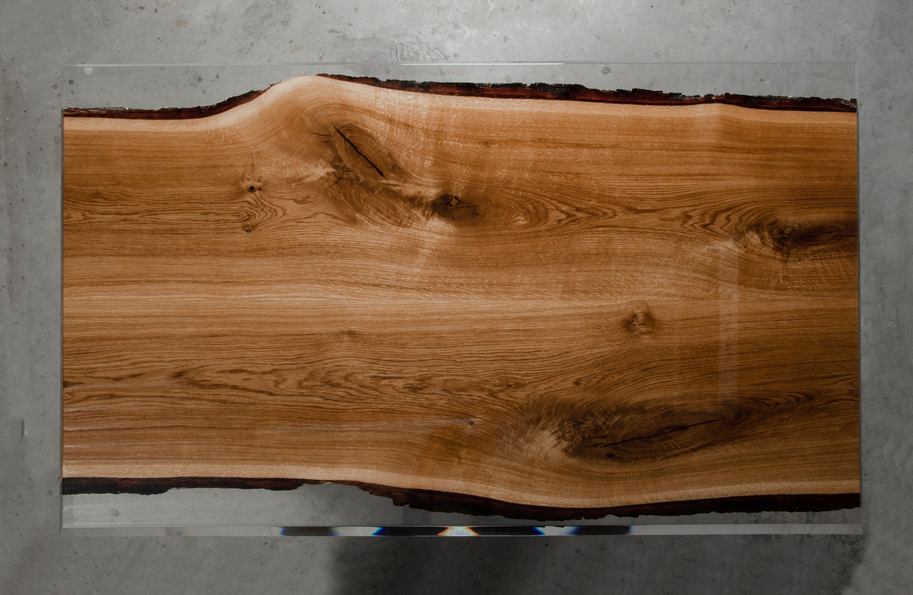 Custom resin epoxy table with metal table legs live edge | Etsy