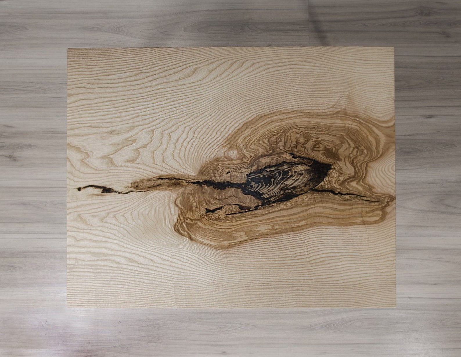 Wooden coffee table made of one ash slab rectangular coffee | Etsy