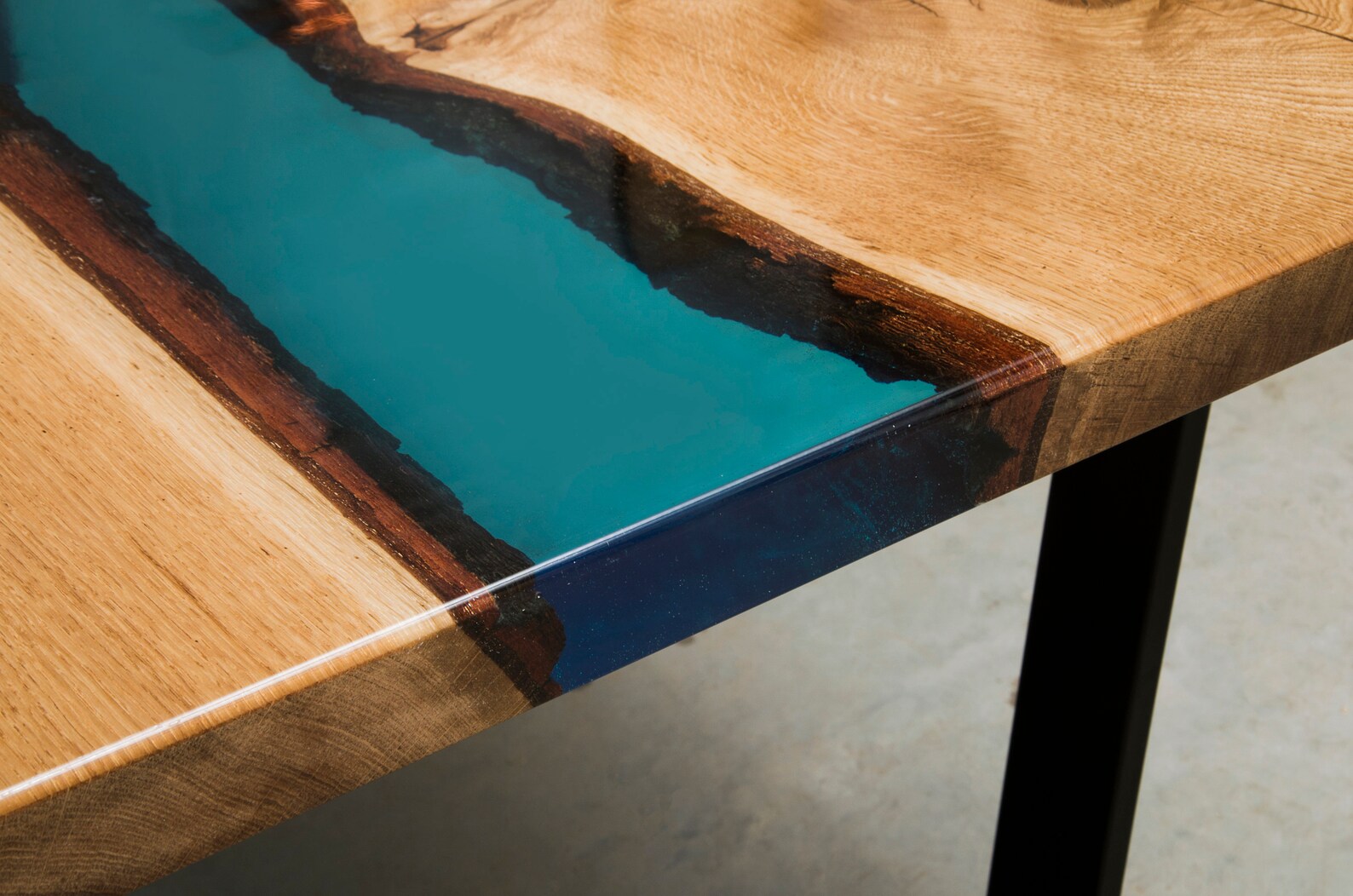 Custom Resin Table Made of Aok Wood Live Edge Table With - Etsy