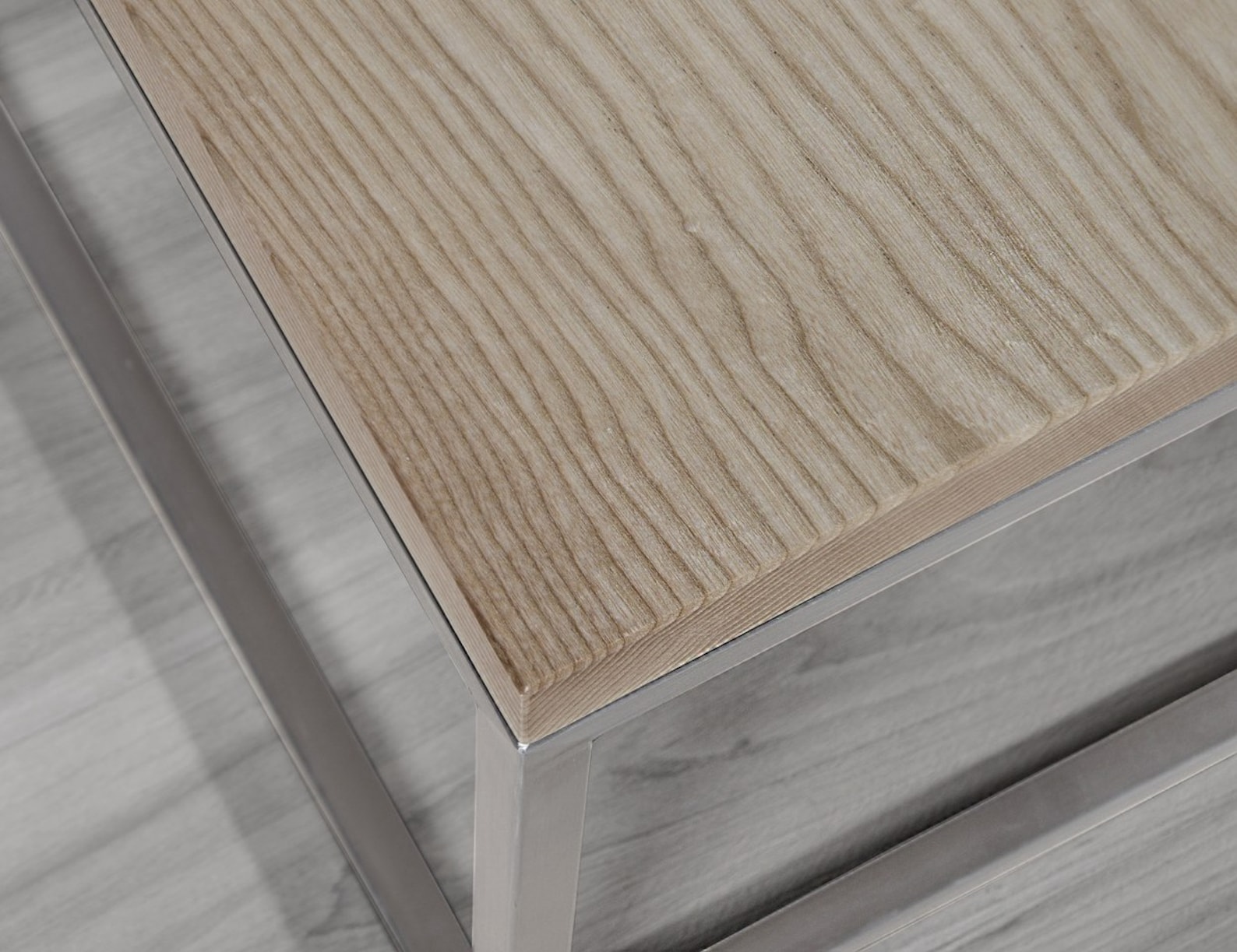 Wooden Coffee Table Made of One Ash Slab, Rectangular Coffee Table With ...