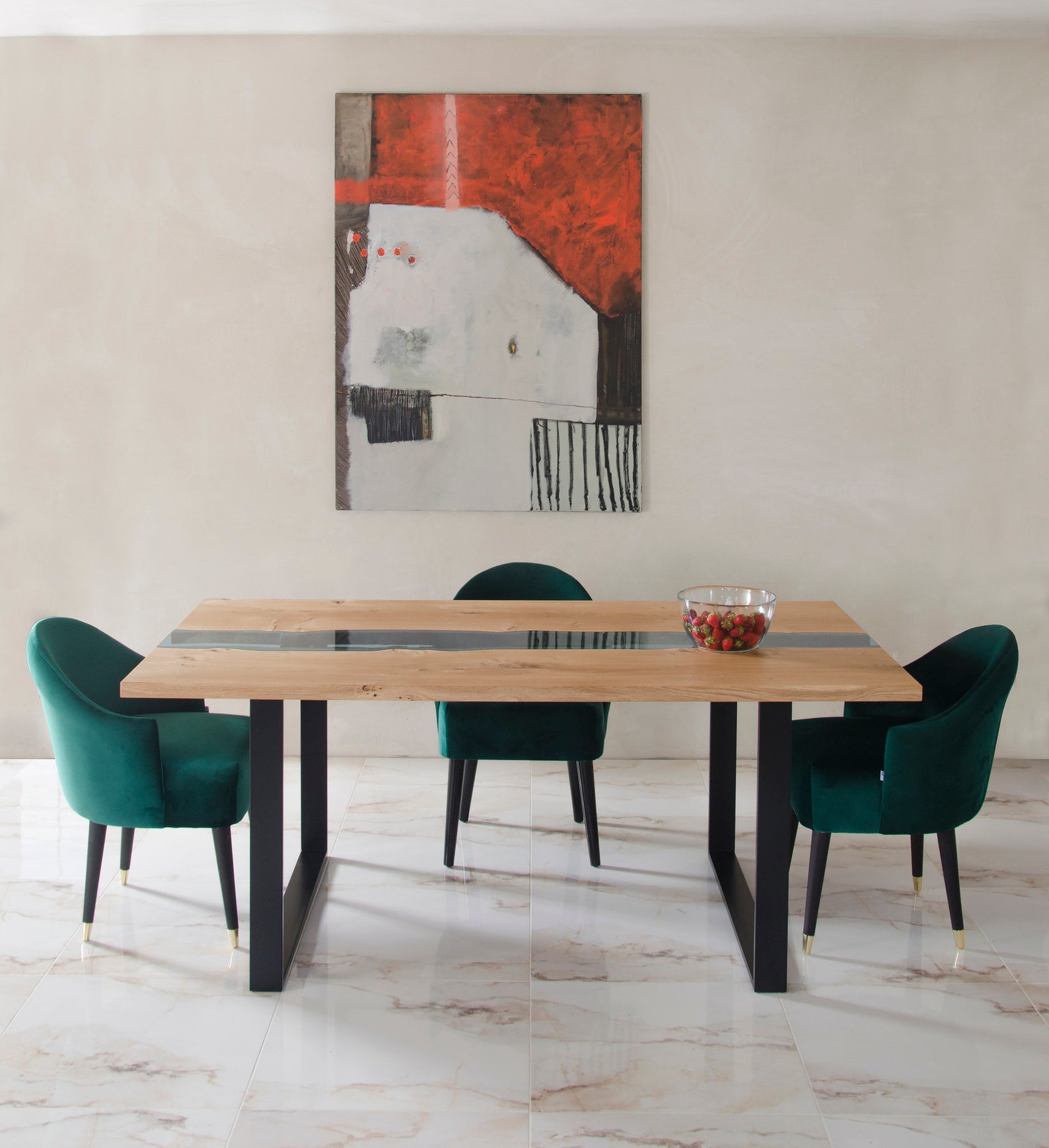 LIVE EDGE Dining Table River Table River Oak Table Oak - Etsy