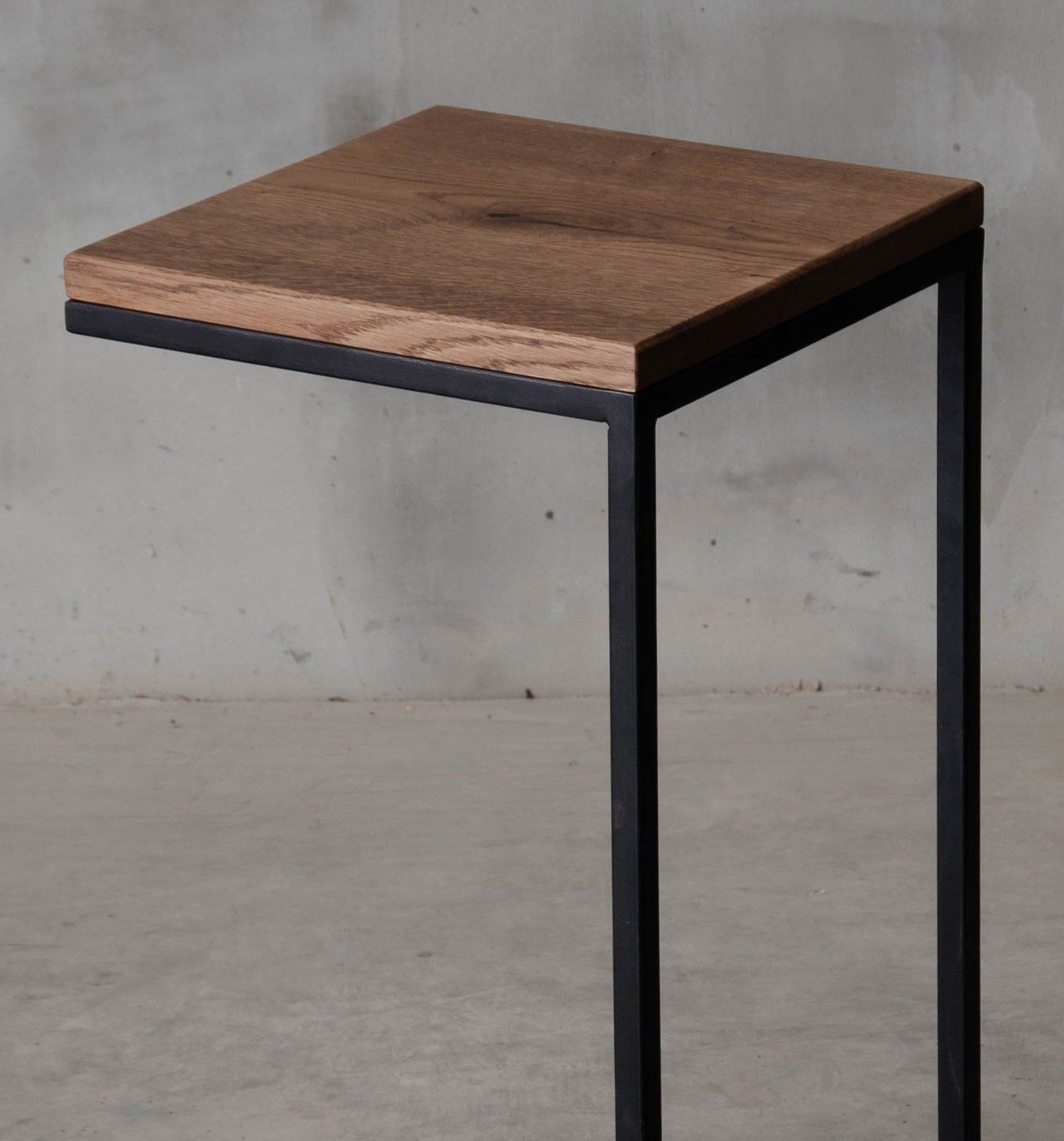 Square Side Table With Black Steel Leg Small Coffee Table - Etsy