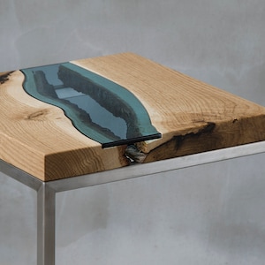 Live Edge Side Table, River Side Table. - Etsy