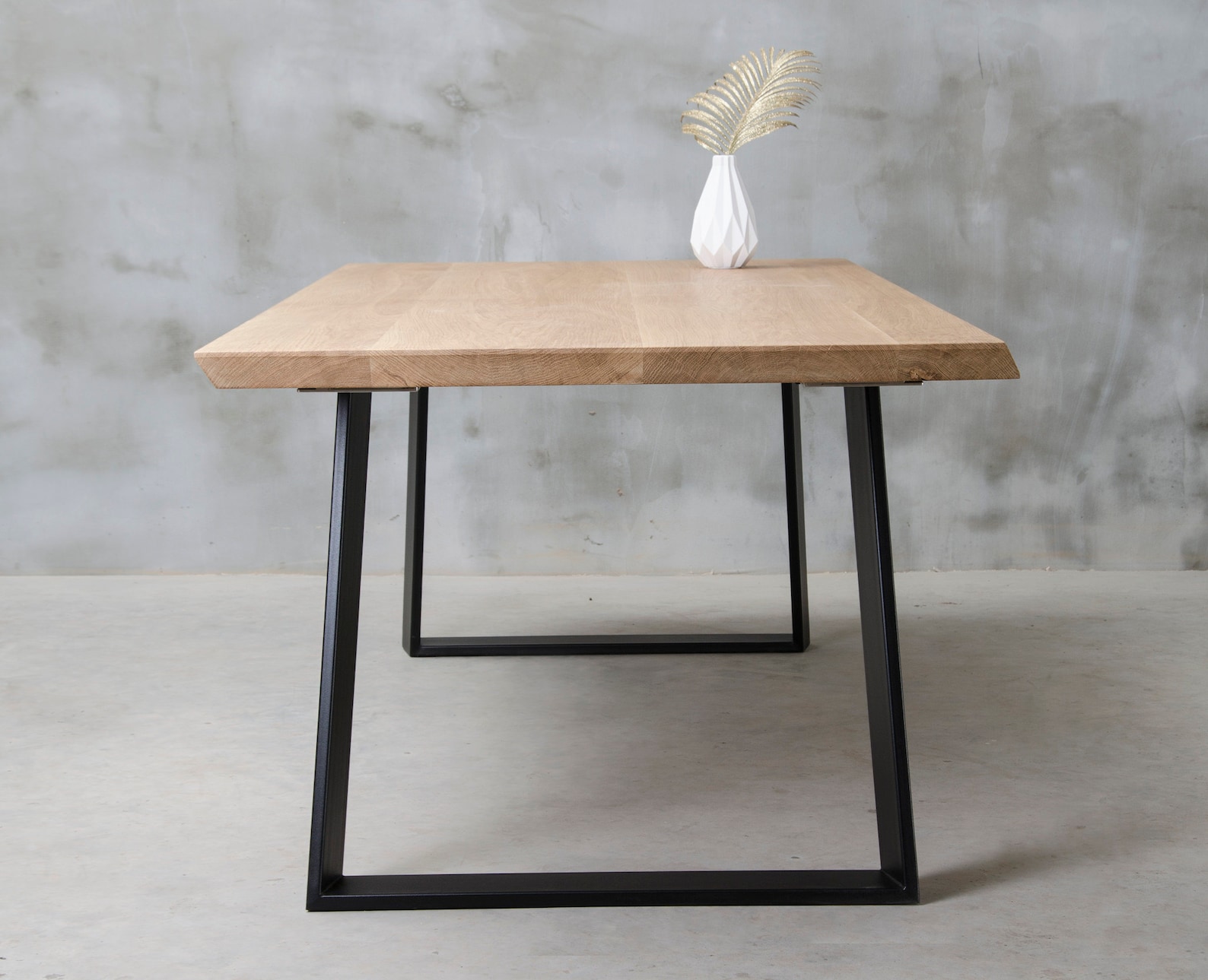 LIVE EDGE Dining Table oak table one slab table wooden | Etsy