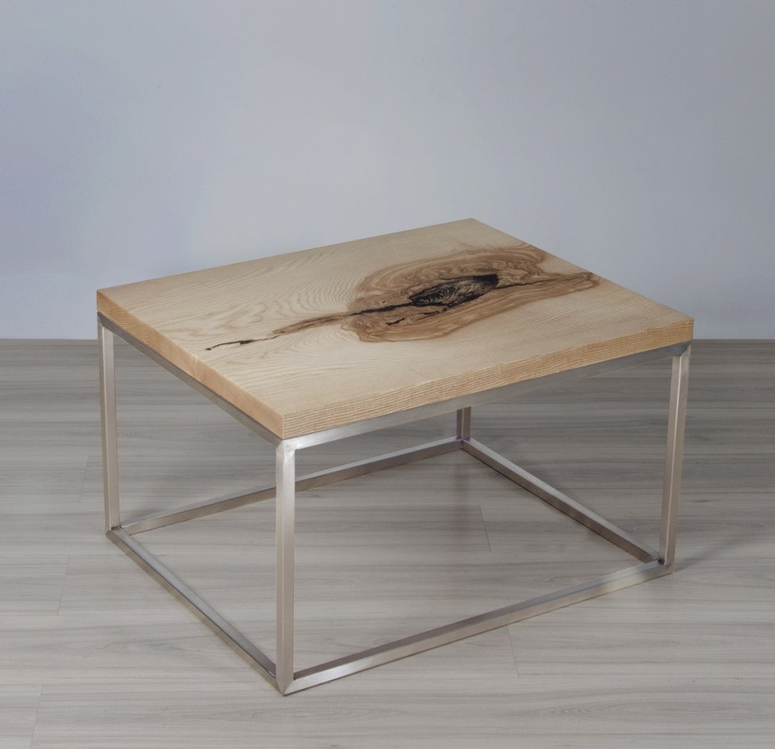 Wooden coffee table made of one ash slab rectangular coffee | Etsy