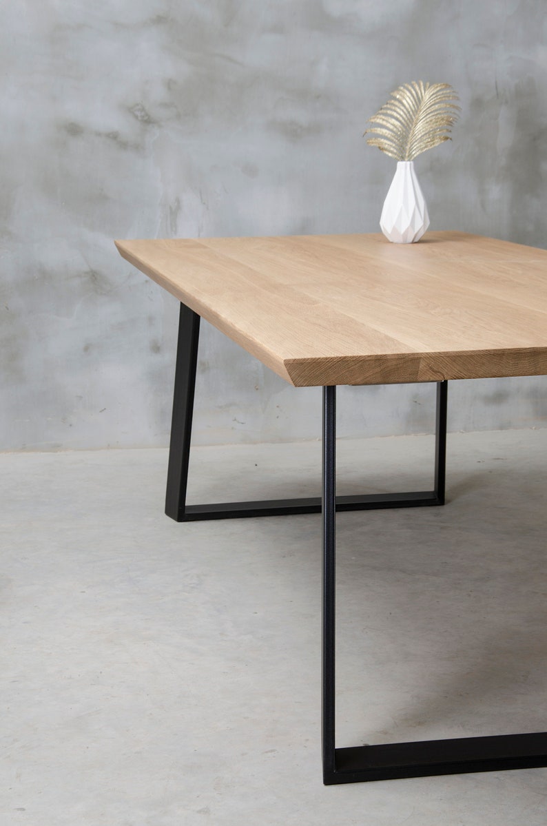 LIVE EDGE Dining Table Oak Table One Slab Table Wooden - Etsy