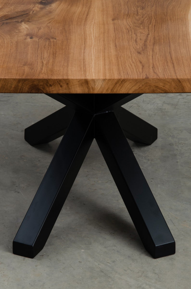 Custom resin epoxy table with metal table legs live edge | Etsy