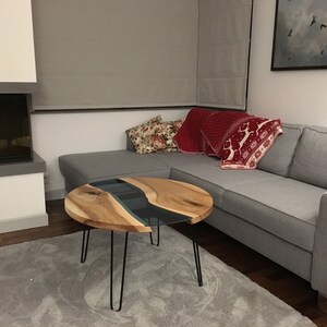 Personalised River Table, Ash River Coffee Table With Hairpin Legs ...