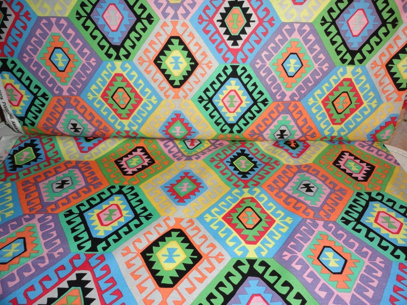 Tribal Print Fabric Fabric by the Yard Free Spirit Fabrics - Etsy
